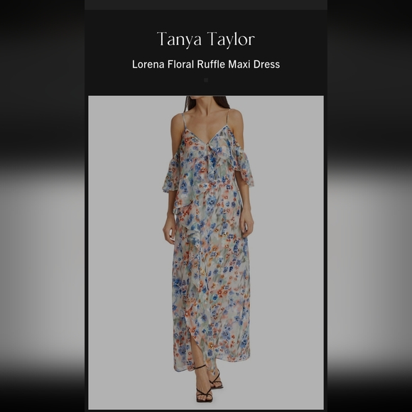 Tanya Taylor | Dresses | Tanya Taylor Lorena Floral Ruffle Maxi Dress ...